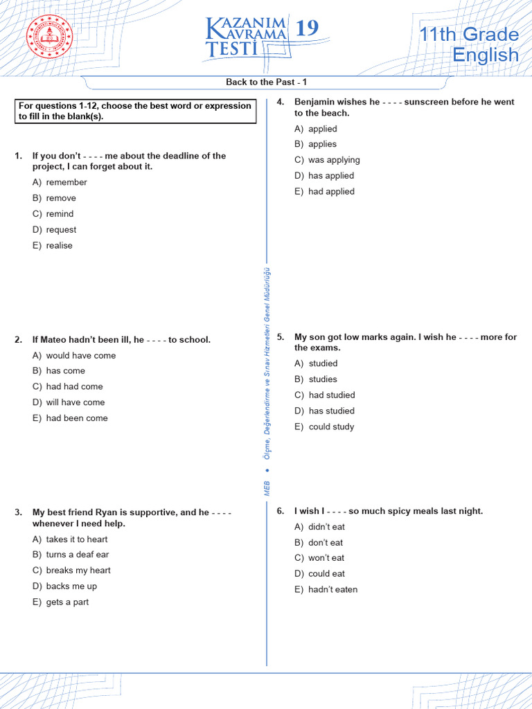 11th Grade English Practice | PDF