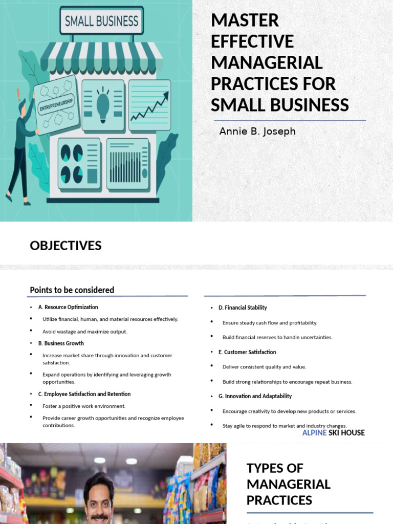 Master Effective Managerial Practices For Small Business | PDF ...