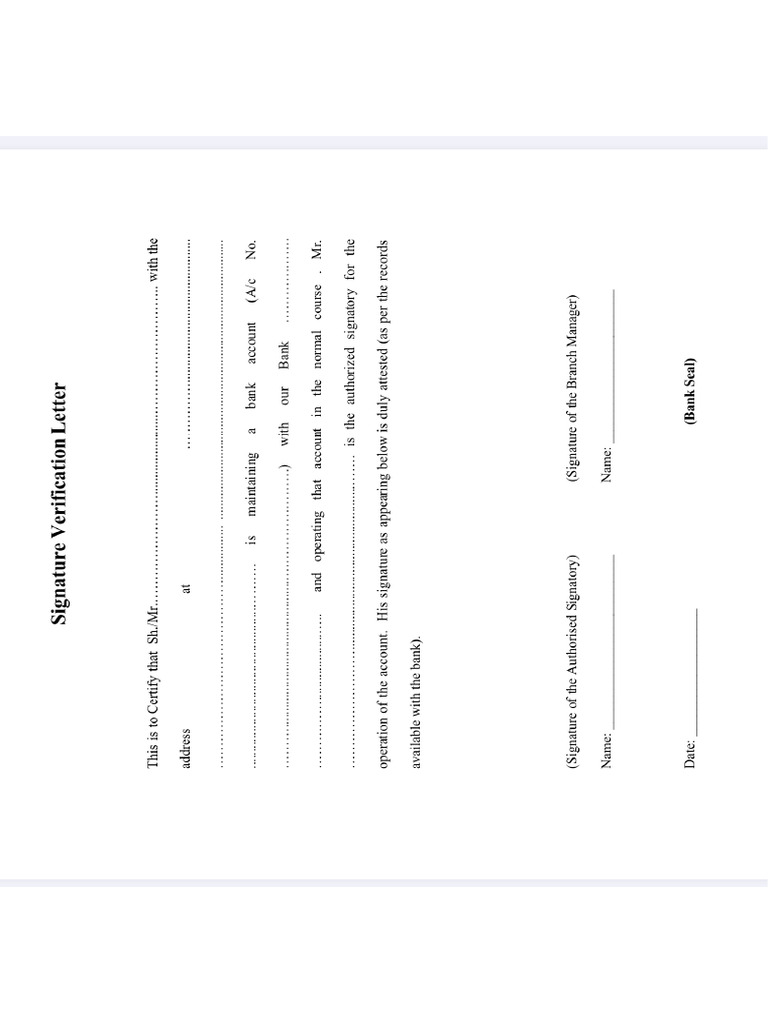 Sign Verify Letter | PDF