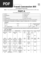 LTC Claim Proforma For Central Government Employees | PDF | Transport ...