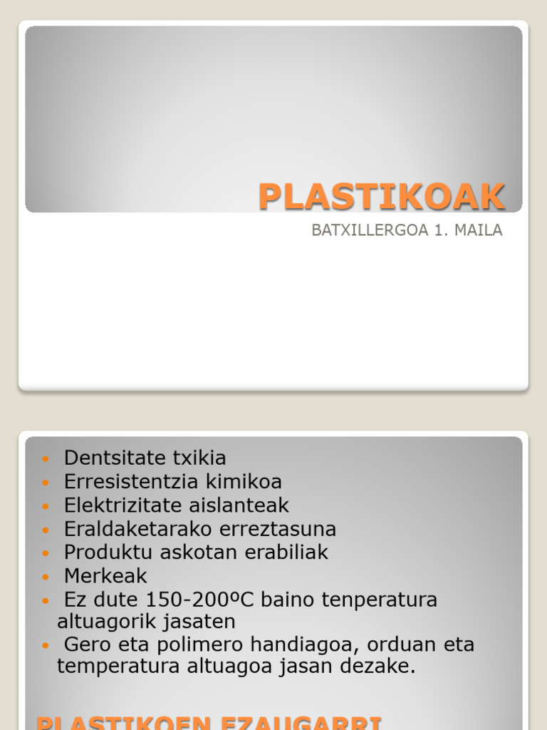 PLASTIKOAK 1.batxi | PDF