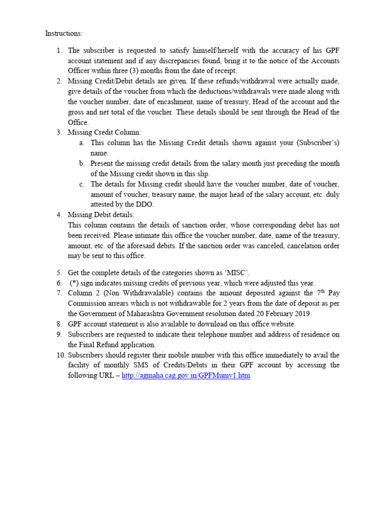 GPF Slip Translation | PDF