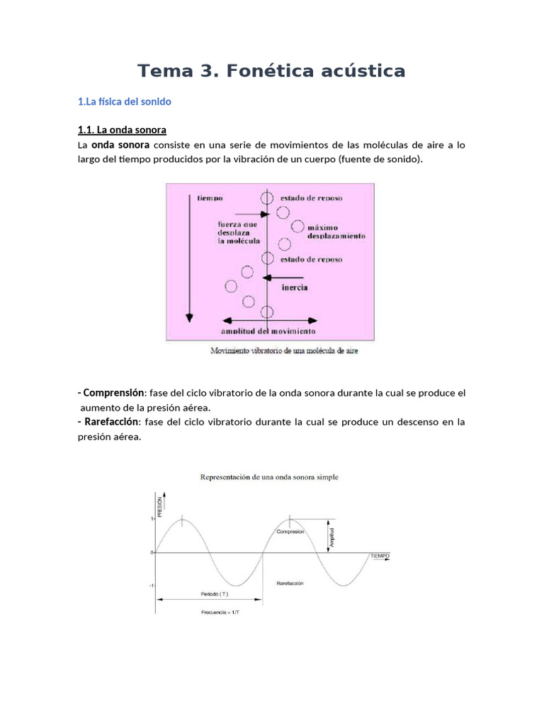 Fonetica Tema 3 | PDF | Sonido | Vocal
