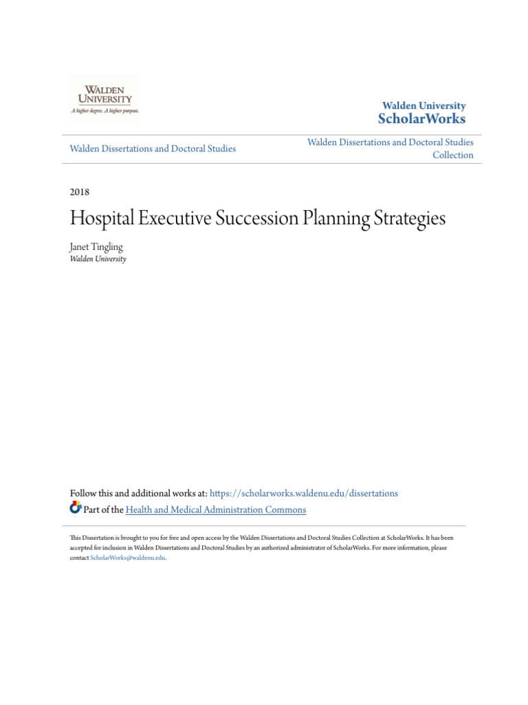 Hospital Executive Succession Planning Strategies | PDF ...