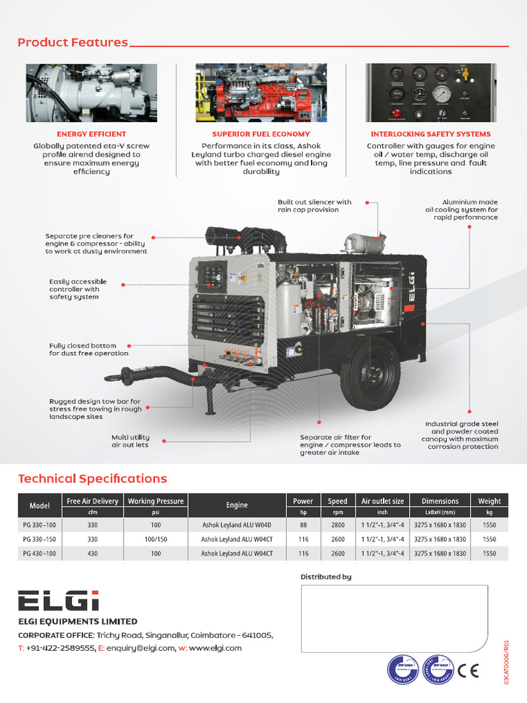 Elgi PG 330-100 P2 | PDF