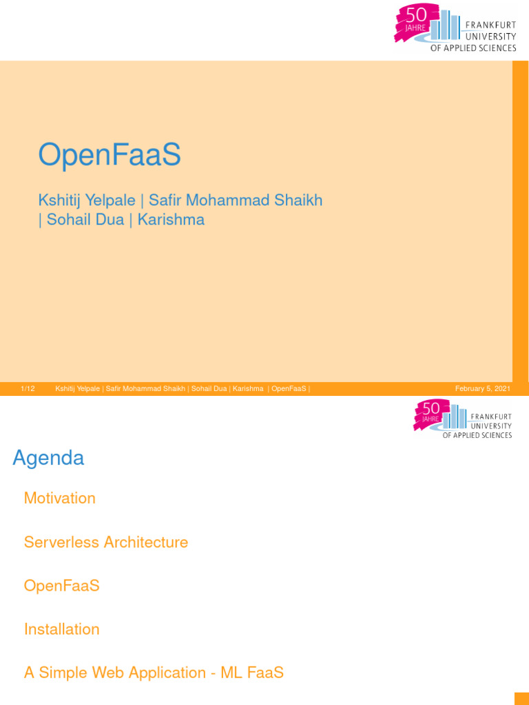 Team 8 FaaS WS2021 Slides | PDF | Distributed Computing | Software Architecture