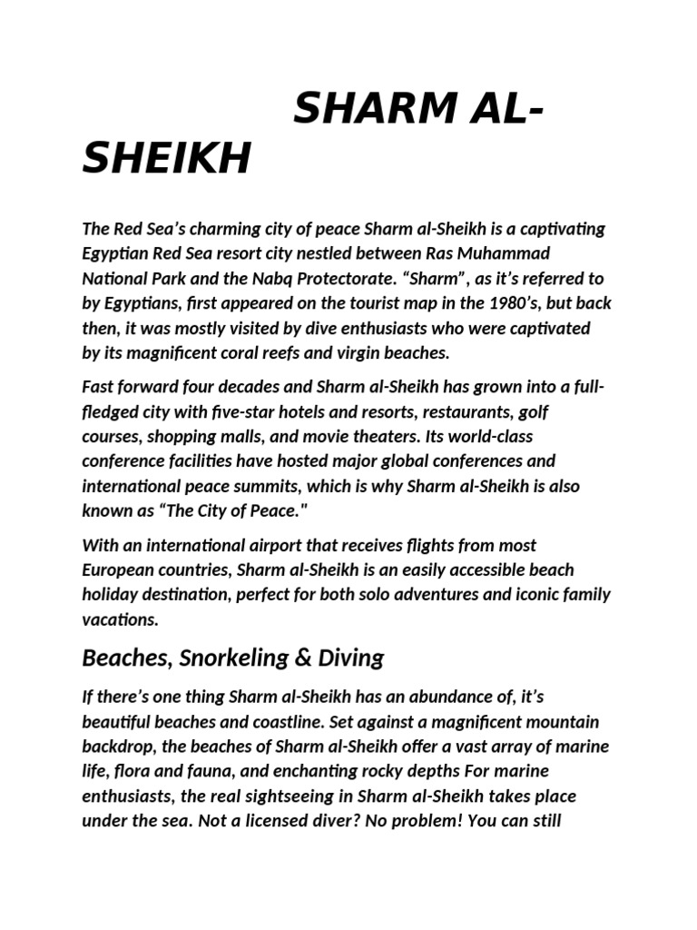 Sharm Al Sheikh | PDF