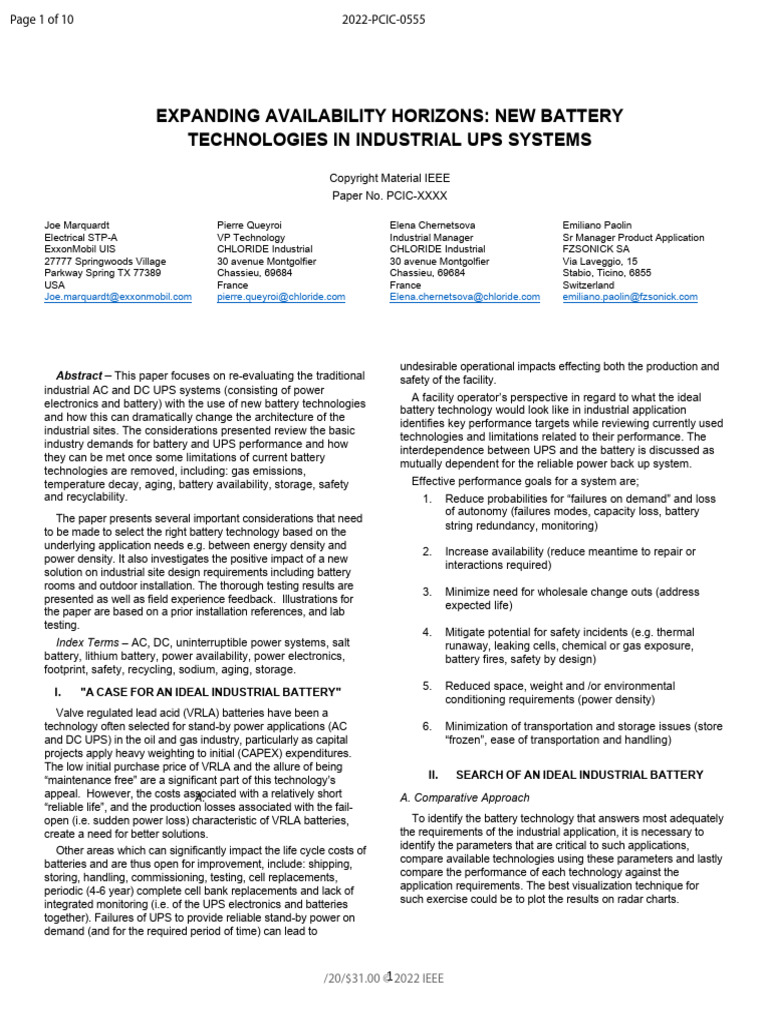 2022-PCIC-0555 | PDF | Lithium Ion Battery | Electrolyte