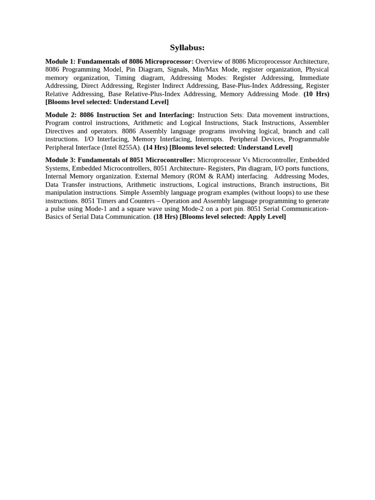 8086 & 8051 Microprocessor Guide | PDF | Input/Output | Microcontroller