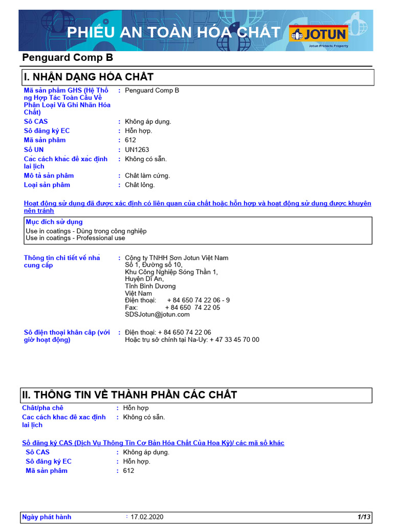 Penguard Primer Comp B | PDF