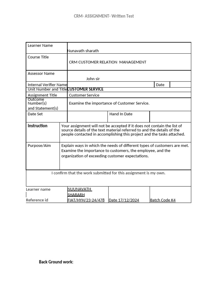 CRM-Written_Assignment | PDF | Usability | Customer Relationship Management