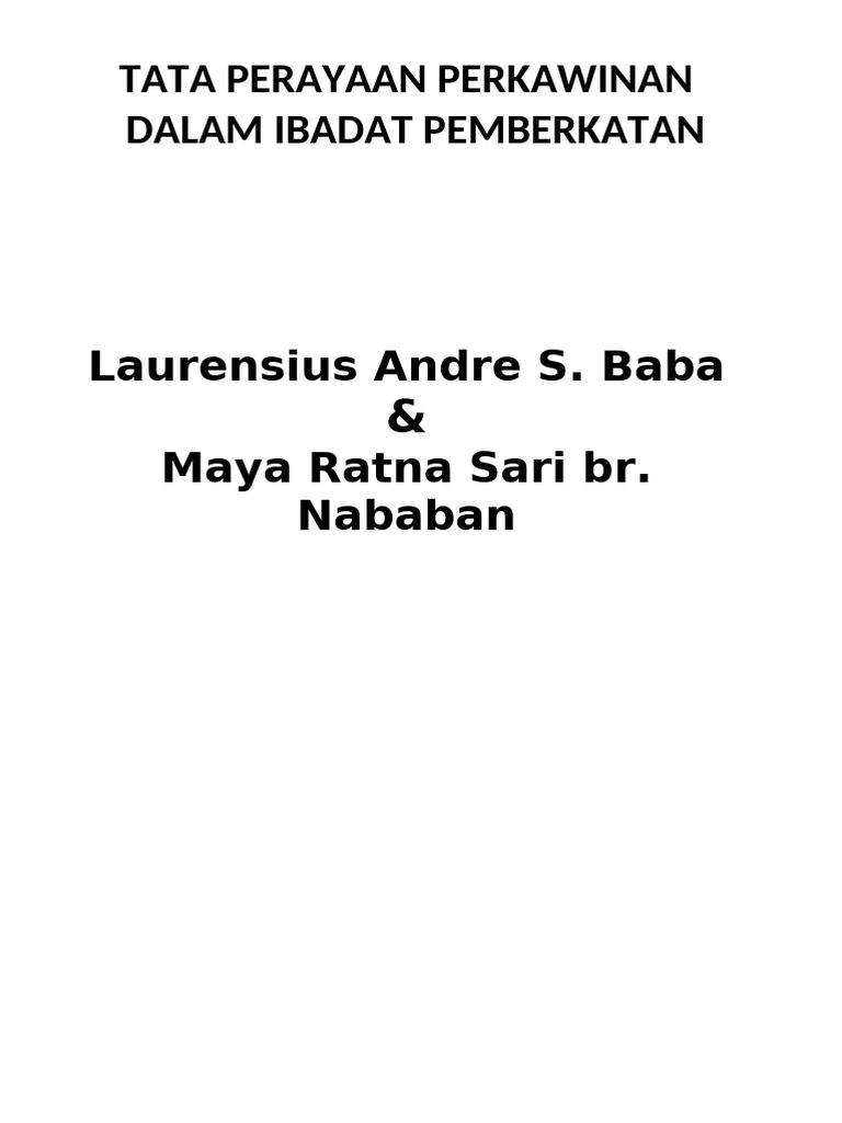 PEMBERKATAN_NIKAH_ANDRE-MAYA[1] | PDF