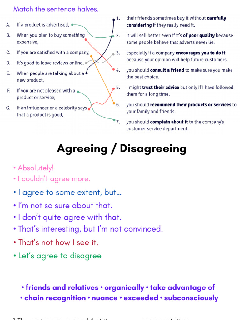 Match The Sentence Halves | PDF