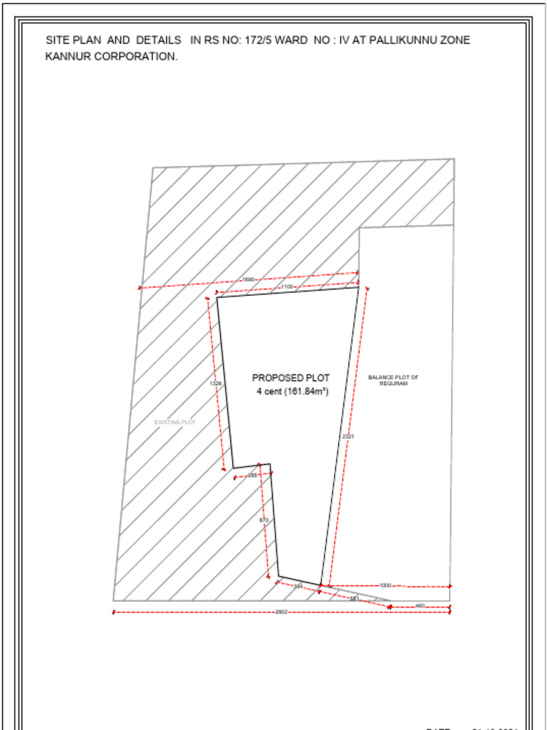 Site Plan for Pallikunnu Zone Plot | PDF