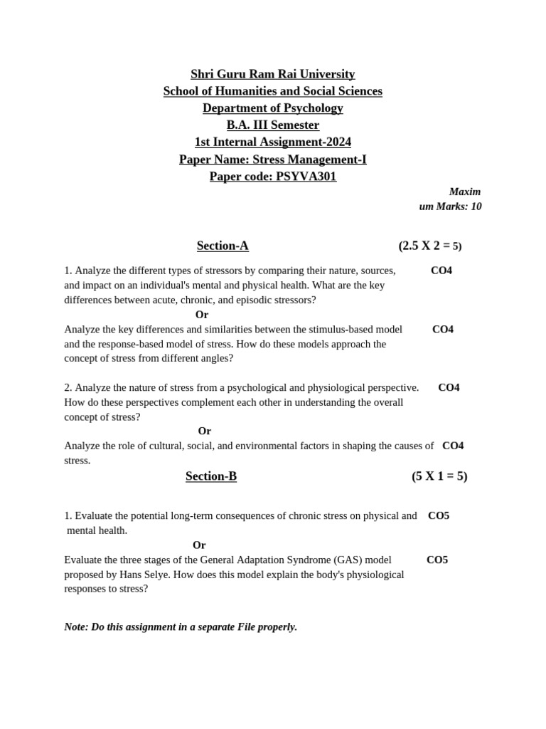 Ba-III Vac Assignment | PDF