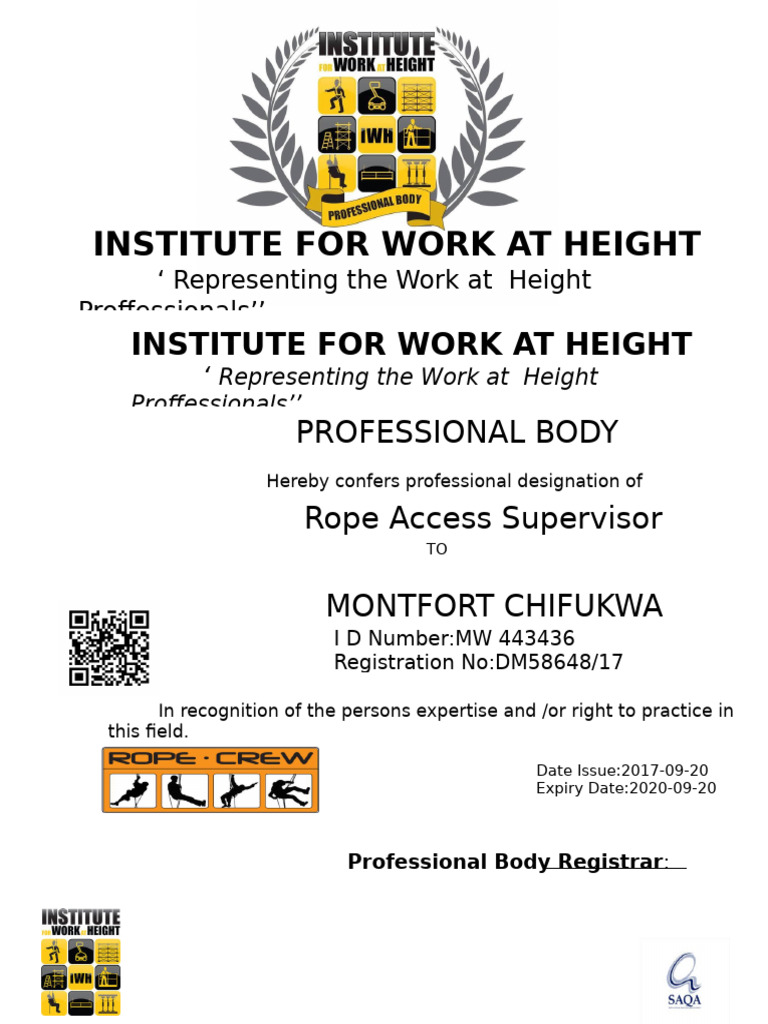 HEIGHTS CERTIFICATE | PDF
