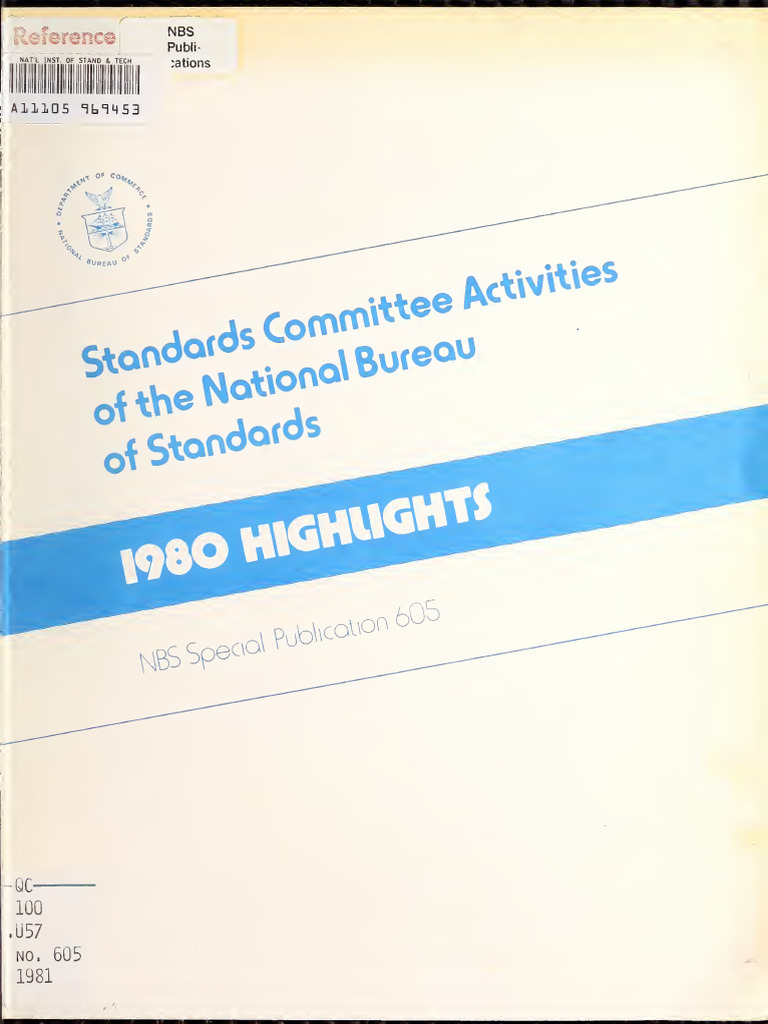 Nbs Special Publication 605 | PDF | Engineering | National Institute Of ...