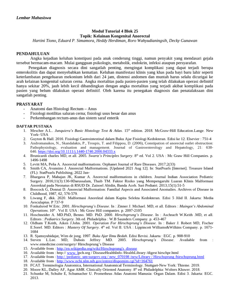 Lembar Mahasiswa Modul 4 Blok 25 2024 | PDF