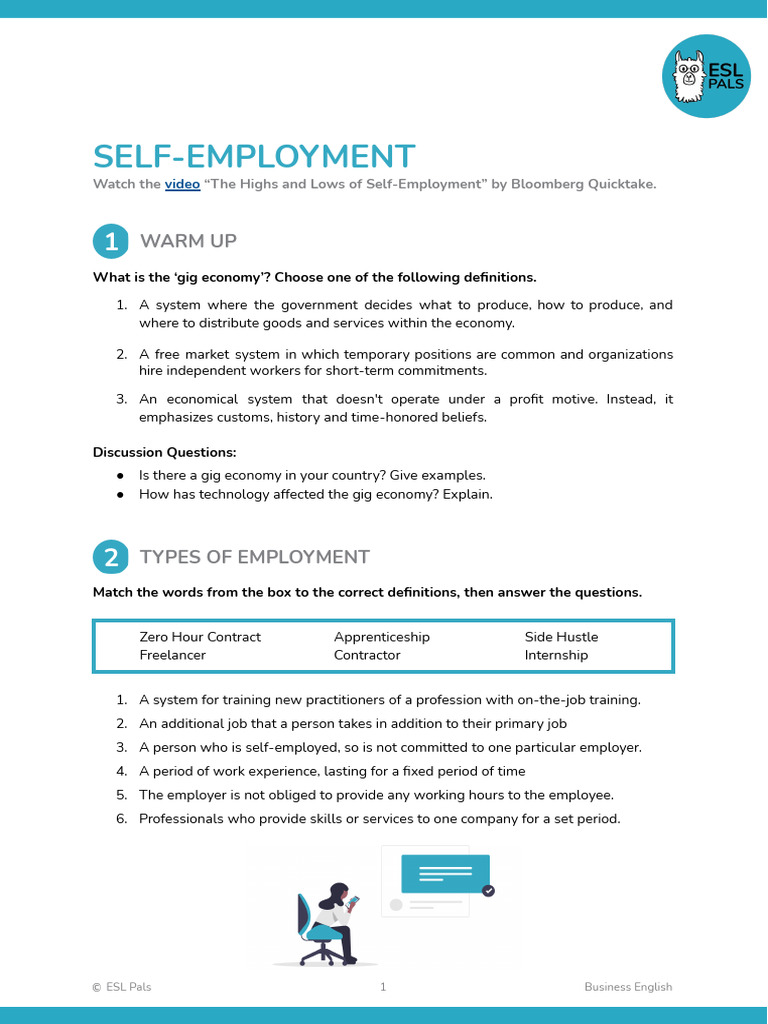 Self-Employment & Gig Economy Guide | PDF | Employment | Freelancer