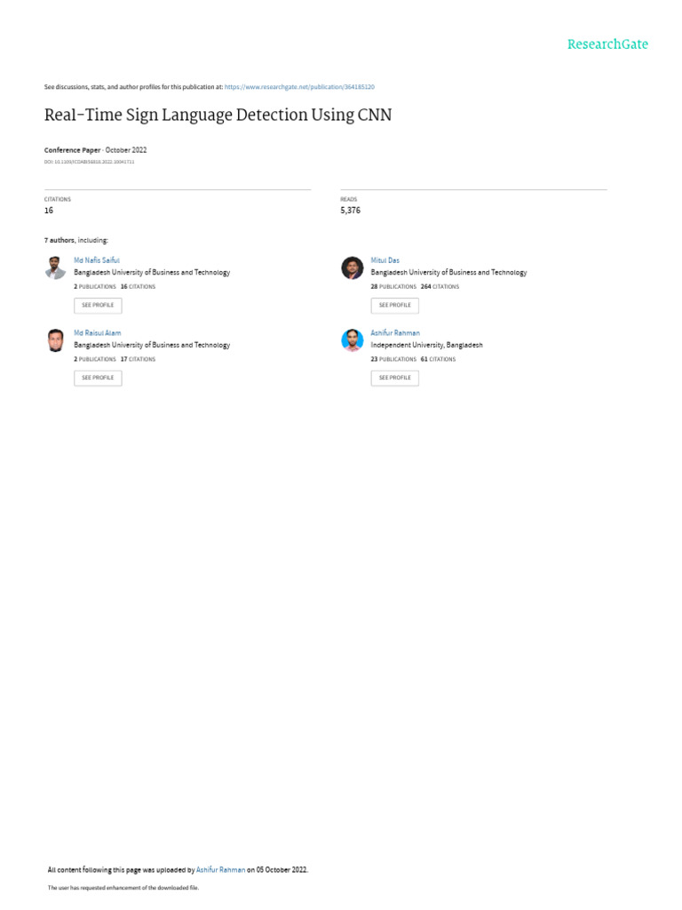 Real-Time Sign Language Detection | PDF | Accuracy And Precision ...