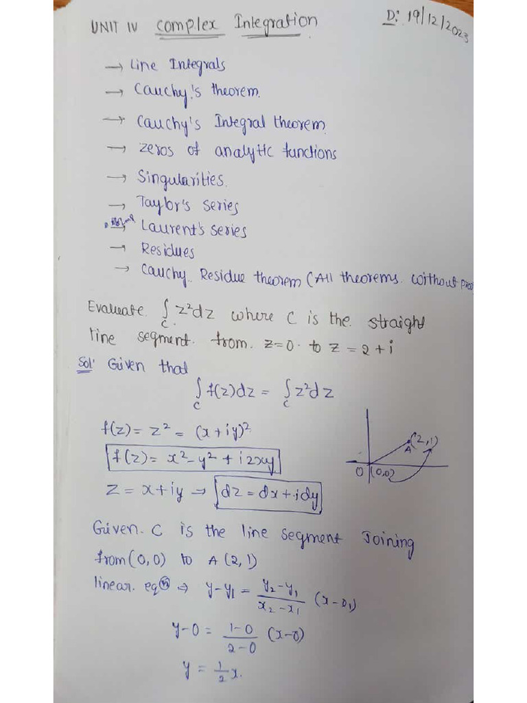 Unit 4 Complex Integration | PDF