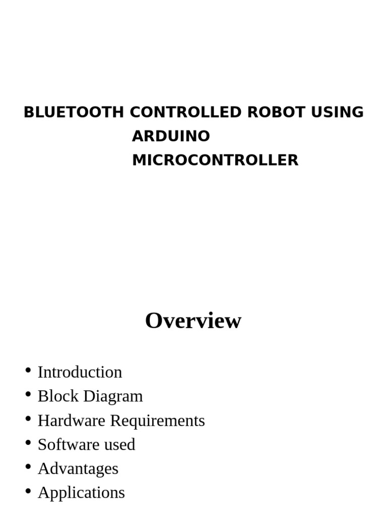 Bluetooth Controlled Robot Pdf Android Operating System Bluetooth