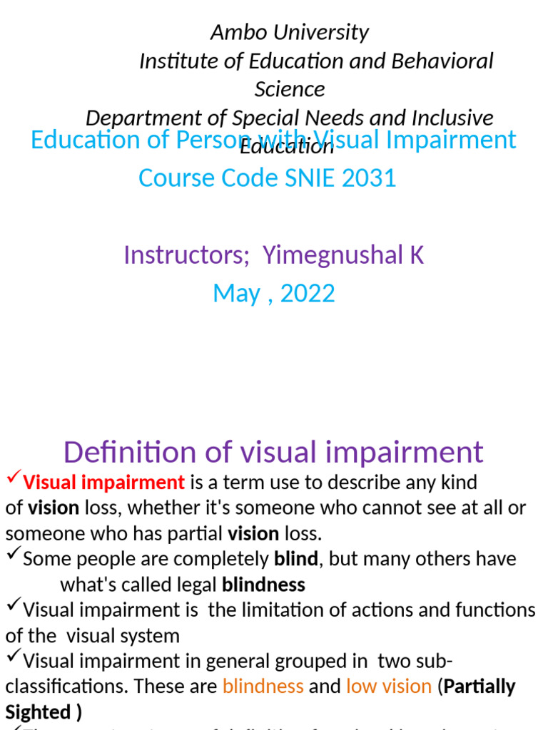 Visual Im | PDF | Visual Impairment | Visual Acuity