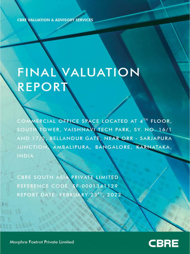CBRE Valuation Report for Vaishnavi Tech Park | PDF | Real Estate ...