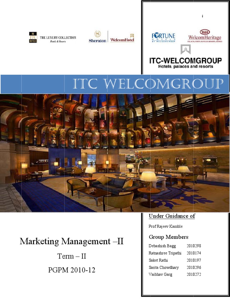 Itc Welcome Group 1 Pdf Hotel Tourism