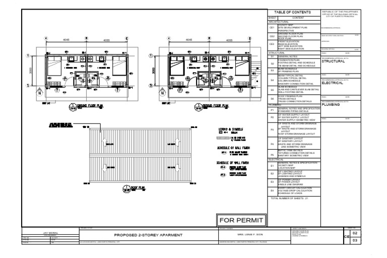 AR 2.STOREY - APARTMENT A.1 Layout1 A2 | PDF | Building Engineering | Civil Engineering