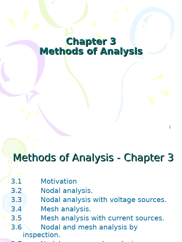 Ch03_MofAnalysis | PDF | Electrical Network | Network Analysis (Electrical Circuits)