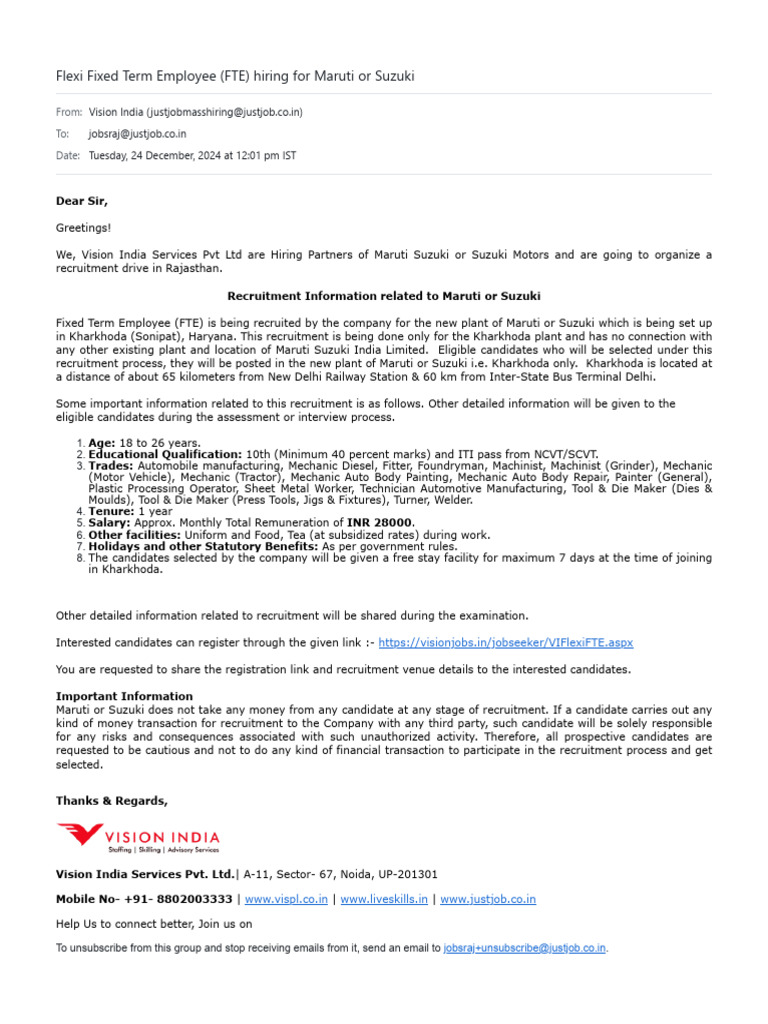 Yahoo Mail - Flexi Fixed Term Employee (FTE) Hiring For Maruti or ...