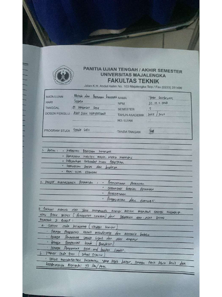 UTS-metode Peralatan Kontruksi | PDF