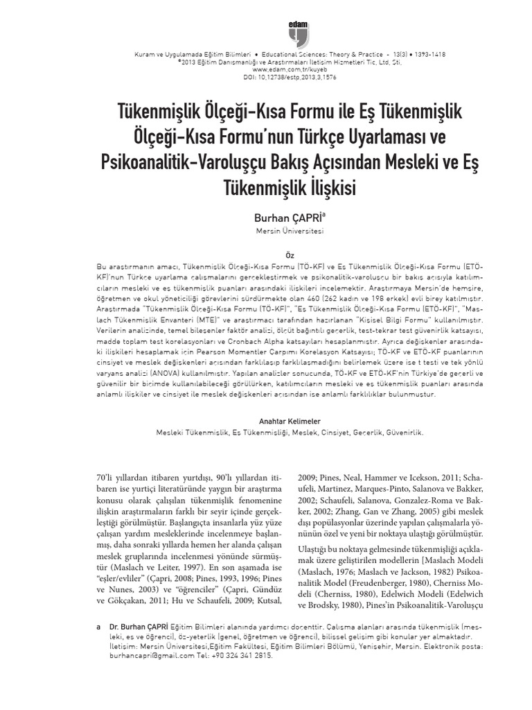 Tukenmislik Olcegi Kisa Formu Toad | PDF