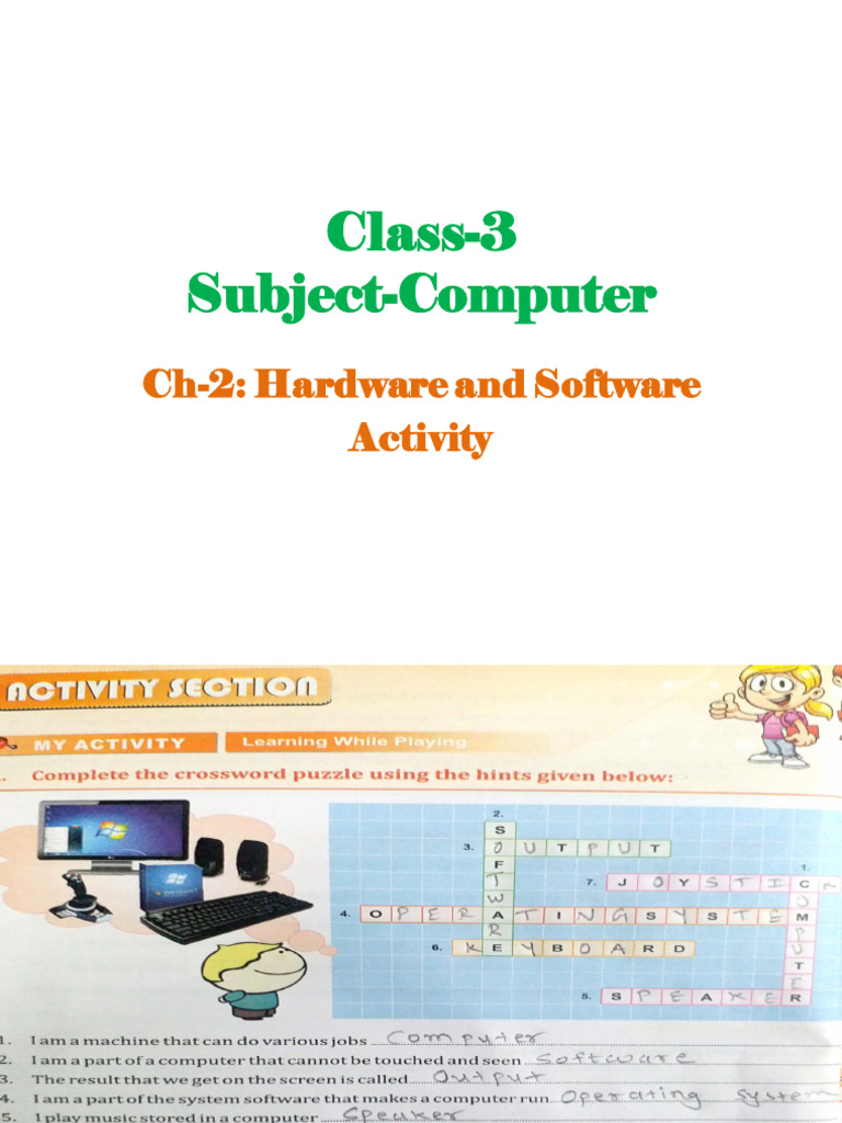 Class 3 (CH 2) Computer - Excercise (Activity) | PDF