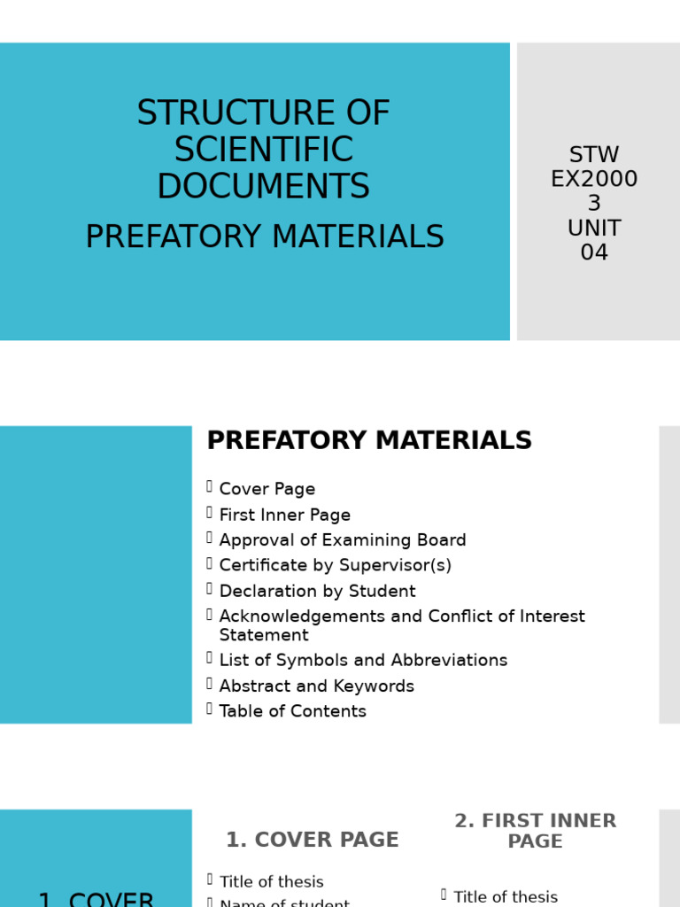 4A1_Prefatory_Materials | PDF | Thesis