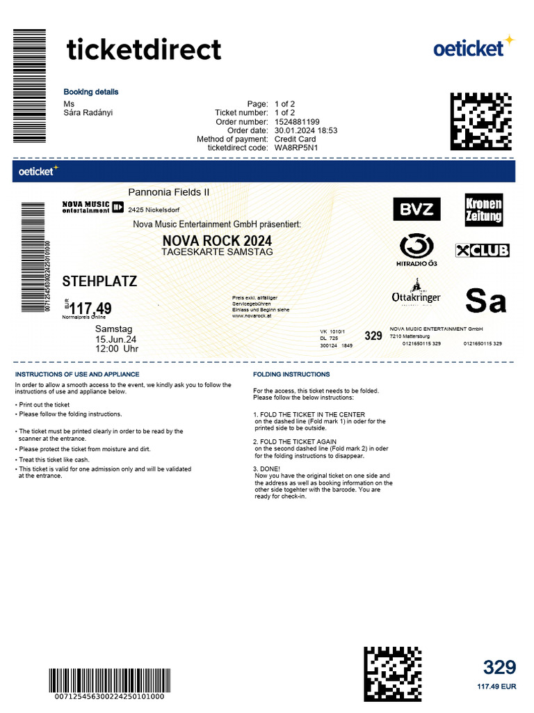 Ticketdirect 1 | PDF | Service Industries | Payments