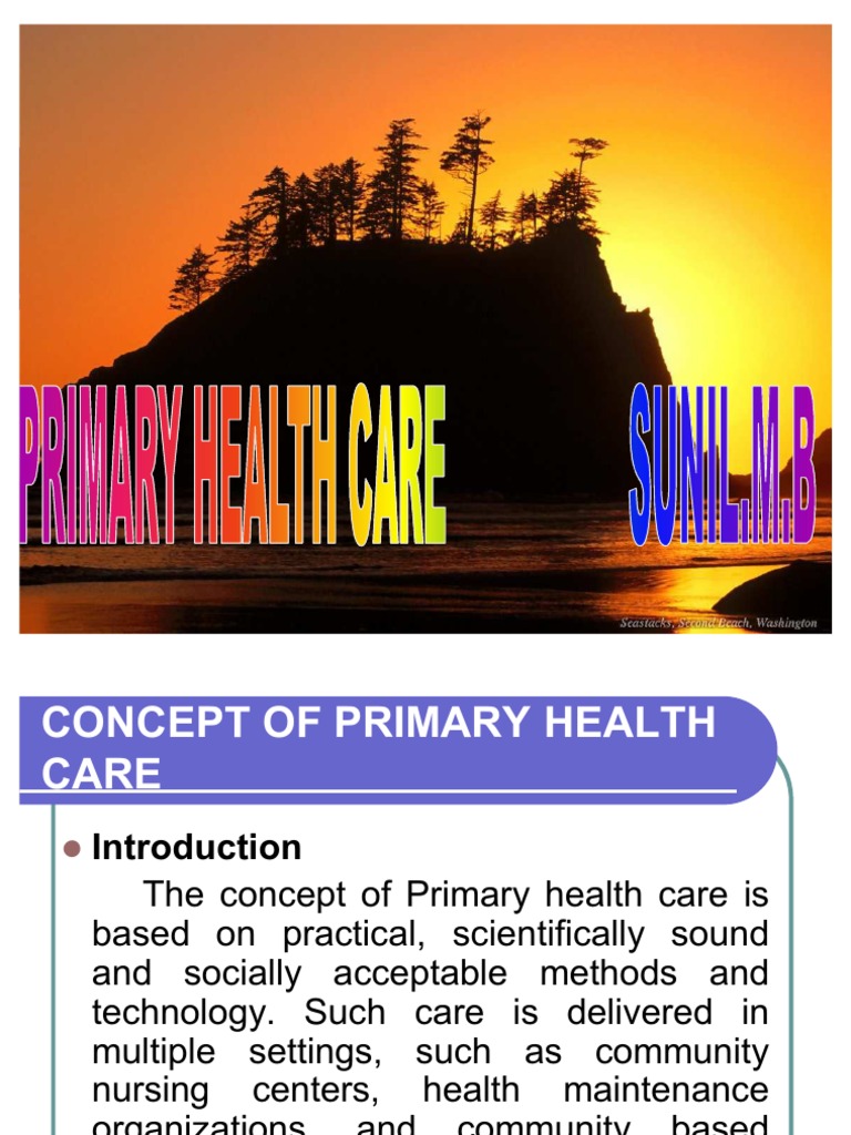 Concept of Phc | Health Care | Public Health