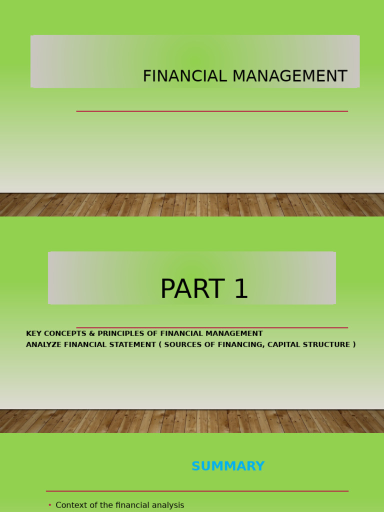 PART 1 Financial Management Part 1 | PDF | Equity (Finance) | Balance Sheet