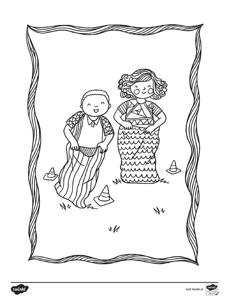 Sports Day Colouring Pages | PDF