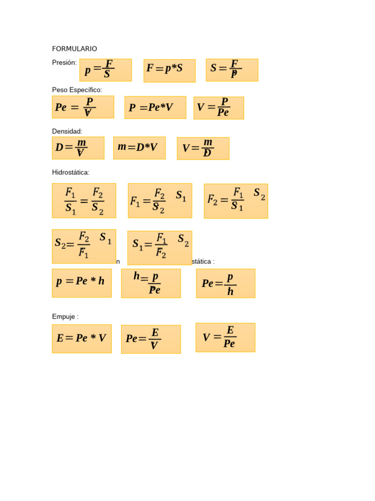 FORMULARIO easy | PDF