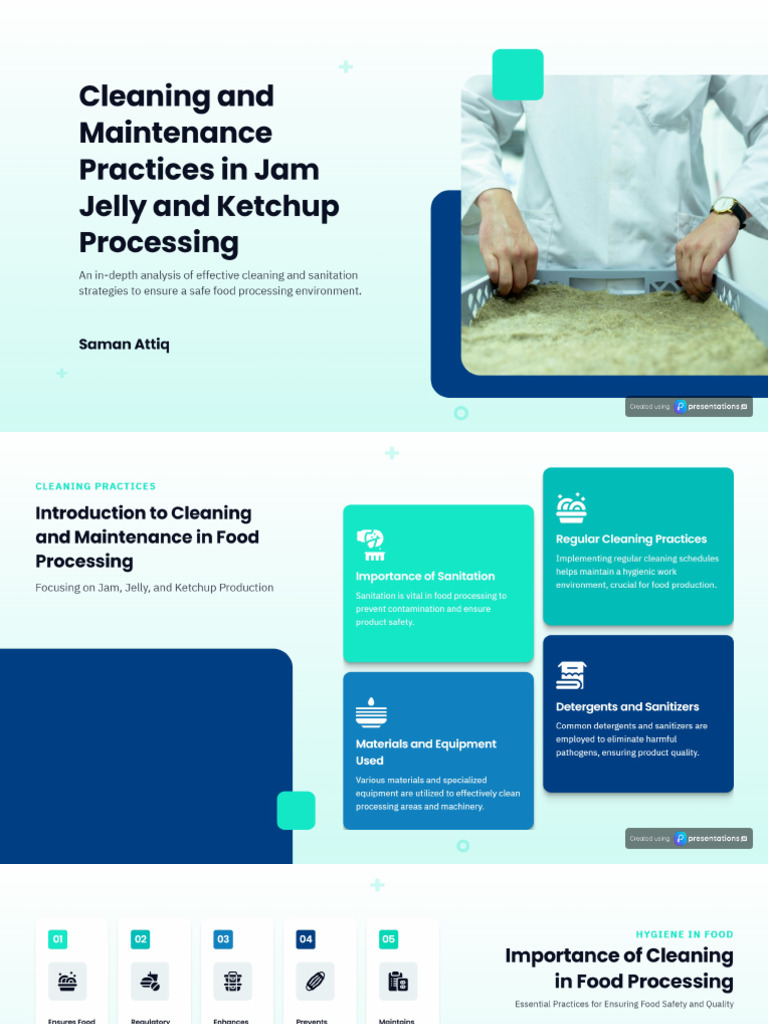 Cleaning and Maintenance Practices in Jam Jelly and Ketchup Processing ...