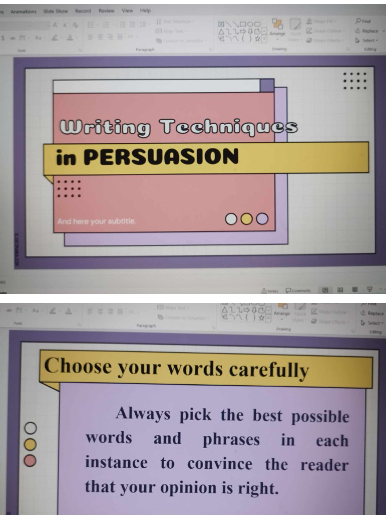 Writing Techniques in Persuasion | PDF