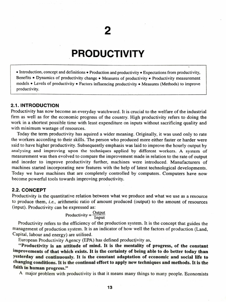 Productivity | PDF
