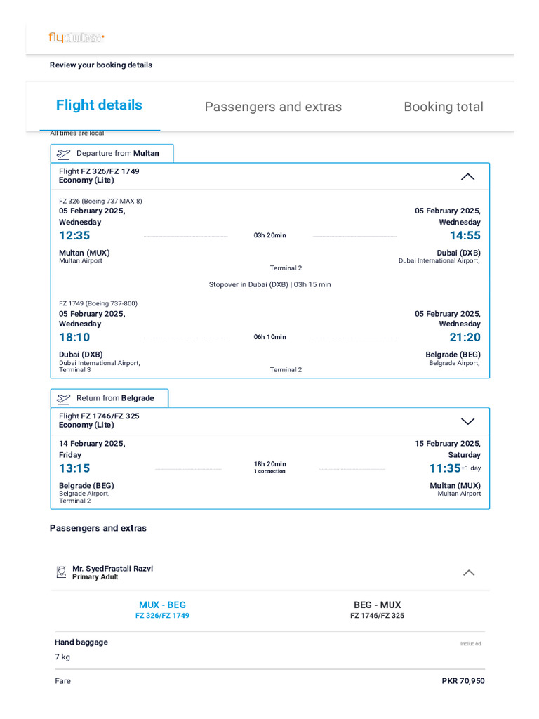 Make A Booking - Flydubai | PDF | Aircraft | Airlines