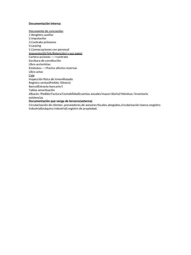 Documentación Interna | PDF