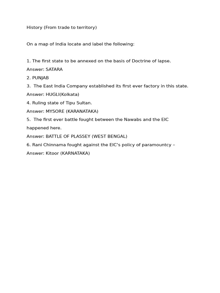 History Map Work | PDF
