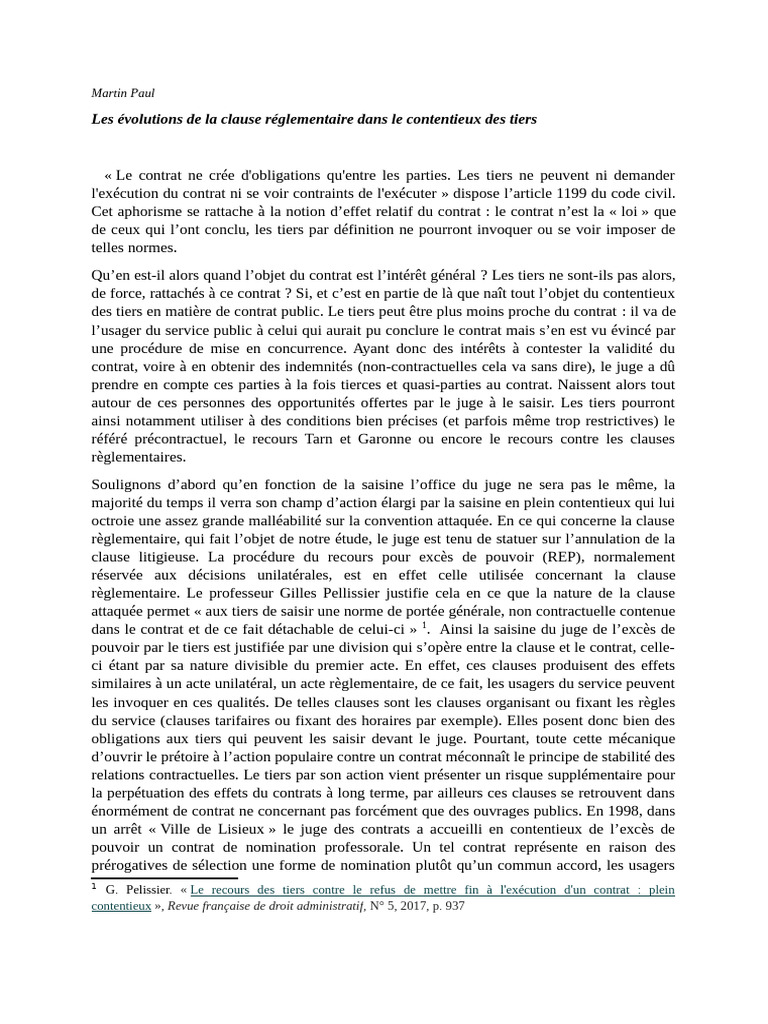 Martin Paul Dissertation CP | PDF | Contrat en droit | Droit des ...