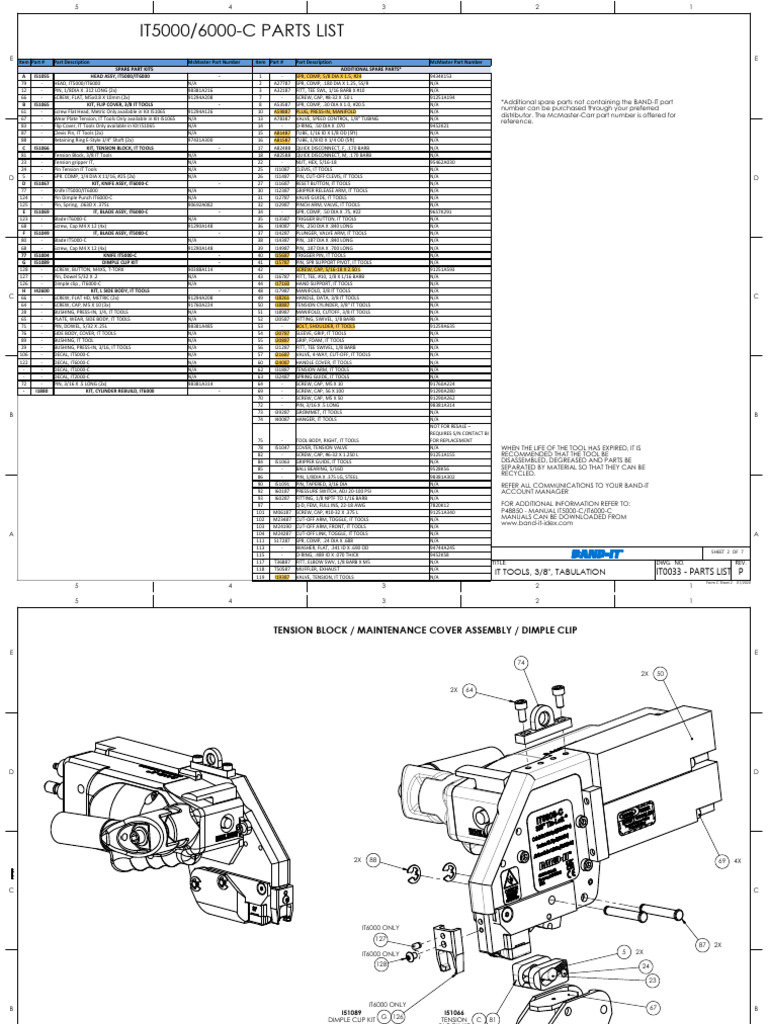 IT6000C Parts List 10-26 | PDF | Tools | Mechanical Engineering