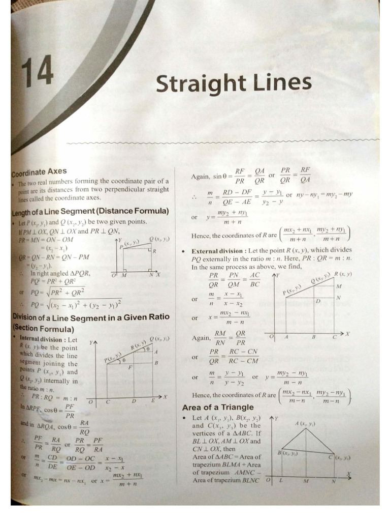 Q.14. Straight Lines | PDF